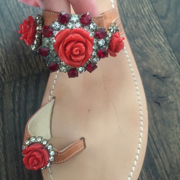 Mauro Volponi | Shoes | Mauro Volponi Italian Sandals W Red Rose ...